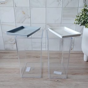 DÓZA NA SUCHÉ POTRAVINY 2 000 ml – vysoká, průhledná | DomaLEP varianta: ŠEDÁ