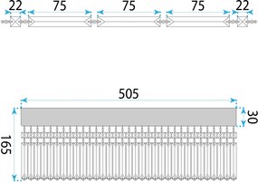 Toolight Toolight, stropní svítidlo 50cm, 6xE14, APP1728-6C, zlatá lesklá, OSW-06353