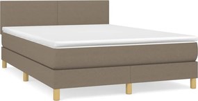 Box spring postel s matrací taupe 140x200 cm textil 3140461