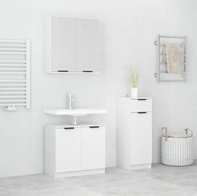 vidaXL 3dílná sada koupelnových skříněk kompozitní dřevo [3115875] Barva: Bílá