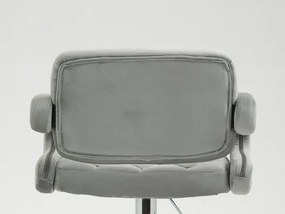 Židle na kulaté podstavě Stockholm - ocelově šedý velur