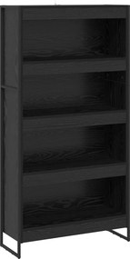 Knihovna 80 x 30 x 155 cm Kompozitní dřevo Černý dub 3403004
