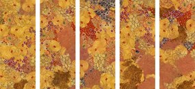 5-dílný obraz abstrakce ve stylu G. Klimta Varianta: 200x100