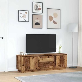 TV skříňka s LED osvětlením starého dřeva 160,5x41x50 cm 3328433