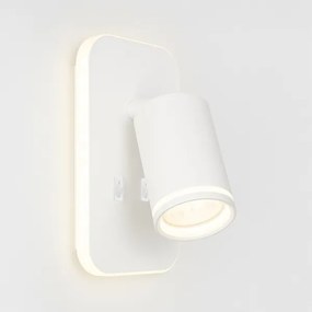 LED Nástěnné bodové svítidlo PIPE 1xGU10/10W/230V + LED/6W bílá