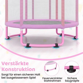 Costway Trampolína pro děti 154 cm 6 v 1 Dětská trampolína s – růžový