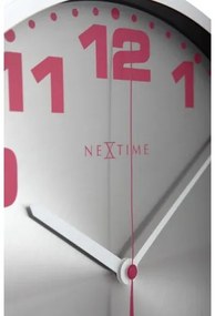 Designové nástěnné hodiny 3053wi Nextime Dash white 35cm