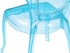 Modrá průhledná plastová židle VERMONT Beliani
