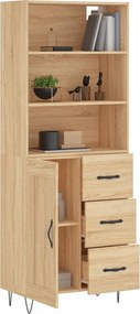 Skříň highboard dub sonoma 69,5 x 34 x 180 cm kompozitní dřevo 3190016