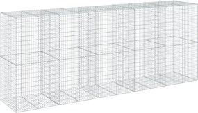 Gabionový koš s víkem 500 x 100 x 200 cm pozinkované železo 3295233