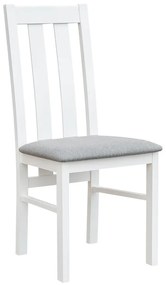 Židle 10, buk, barva bílá - látkový sedák, kolekce Belluno Elegante