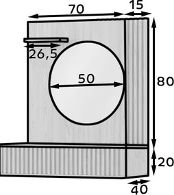 Eltap Toaletní stolek Entsian 85 Dub Artisan