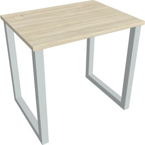 Kancelářský pracovní stůl Hobis UEO 800, bílá RAL 9016, deskaakát