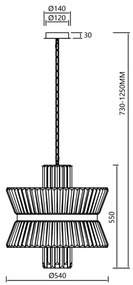 Lustr na řetězu AURELIA 12xE14/40W/230V chrom