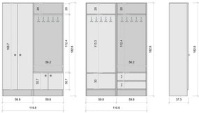 Předsíňová sestava Mie White