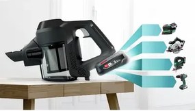 Bosch Serie 6 BBS611BSC černá / Aku tyčový vysavač 2v1 / 18V / 2,5 Ah