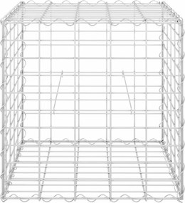 Gabionový vyvýšený záhon krychle ocelový drát 50 x 50 x 50 cm 145650