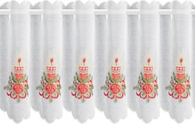 KRÁTKÁ ZÁCLONA NA POUTKÁCH XMAS15 145X40 CM VZOROVANÁ
