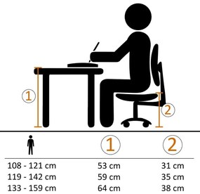 Bruxxi Dětská židle Jurek, syntetický kůže, černá/růžová