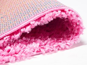 Mono Carpet, Kusový koberec Efor Shaggy 7182 Pink, 200x290, růžová, dětský pokoj