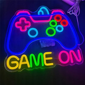 Lampička Game Neon Ikons Light Led Neon Velká Nástěnná Dekorace S Napájecím Zdrojem