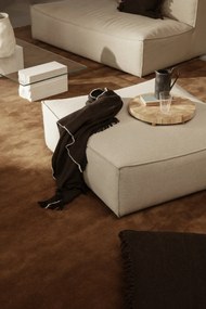 Podlahový polštář Kelim s třásněmi 80 x 80 cm tmavě hnědý