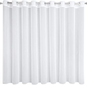ZÁCLONA NA KROUŽCÍCH MIREA 350X150 CM BÍLÁ