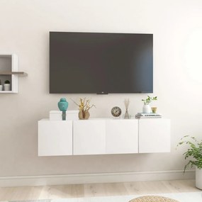 Závěsné TV skříňky 2 ks bílé s vysokým leskem 60 x 30 x 30 cm - Default Title