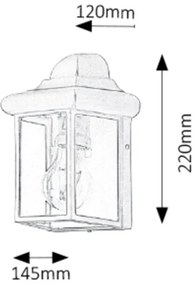 Rabalux 8753 - Venkovní nástěnné svítidlo NORVICH 1xE27/60W/230V IP43 bílá