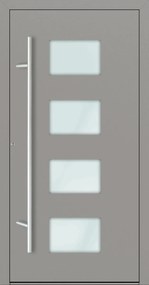 Hliníkové vchodové dveře FM Turen Premium P90 M211 šedá/bílá RAL9007/9016 Orientace dveří: Levé, otevírání dovnitř, Standardní rozměr dveří včetně rámu: 100 cm x 200 cm - vnější rozměr rámu