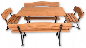 kovový dřevěný zahradní nábytek 1S+2K+2L K14 jandr