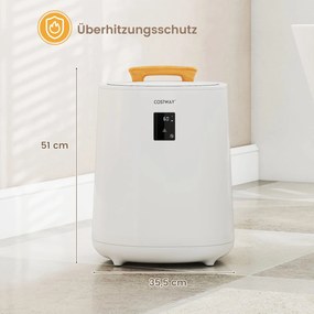 Costway Ohřívač ručníků 18 L stropní ohřívač s LED displejem