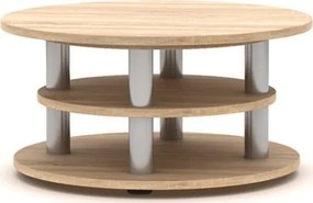 Bradop Kulatý konferenční stolek Kvido K147 | Provedení: DS-Dub sonoma