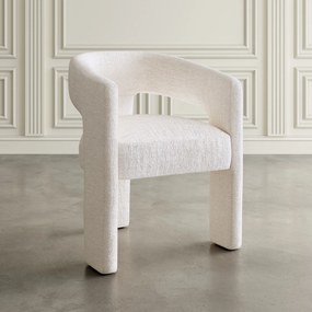 Designové čalouněné jídelní křeslo Leith bílé - výběr z 18 provedení
