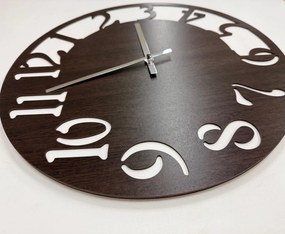 dřevo života Nástěnné hodiny CLOCK - II. jakost Zvolte barvu dekoru: Wenge, Zvolte velikost hodin (cm): 40x40