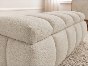 Béžová lavice z textilie bouclé – Bobochic Paris