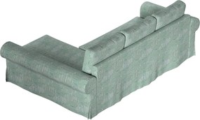 Potah na pohovku IKEA Backabro rozkládací se šezlongem barva zelená látka pletený vzor, vzorované