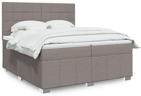 Box spring postel s matrací taupe 200x200 cm textil 3294079