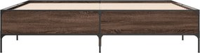 Rám postele hnědý dub 180 x 200 cm kompozitní dřevo a kov 3279786