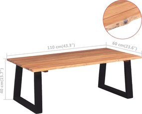 vidaXL Konferenční stolek, masivní akáciové dřevo, 110x60x40 cm [244996]