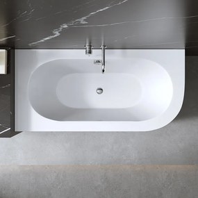 BPS-koupelny Akrylátová asymetrická vana s krycím panelem HYD-EBI140L 140x75 cm LEVÁ, bílá