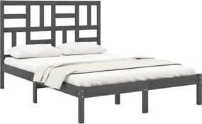 vidaXL Rám postele masivní dřevo 120 x 200 cm [3105947] Barva: Šedá