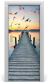 Fototapeta na dveře samolepící dřevěné molo 75x205 cm