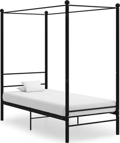 vidaXL Rám postele s nebesy kovový 100 x 200 cm [325055] Barva: Černá