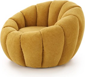 Čalouněné designové křeslo GASPAR 2 hořčičné