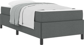Postel s boxspringem Tmavě šedá 80 x 200 cm textil 3398816