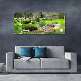 akrylový obraz Zahra Strom Květiny Příroda 125x50 cm