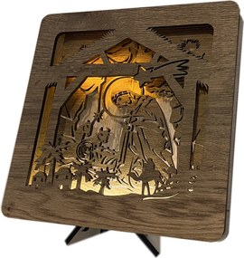 "Betlém" obrazová lampa 31x31cm