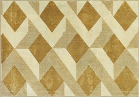 HOMCOM Koberec do obývacího pokoje 230 x 160 cm s nízkým vlasem, pratelný, hypoalergenní, pro obývací pokoj, ložnici, kancelář, žlutý | Aosom