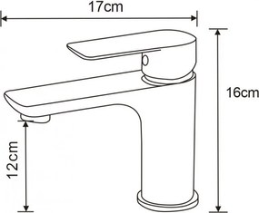Mexen Alfa umyvadlová baterie, bílá-chromová, 745700-02